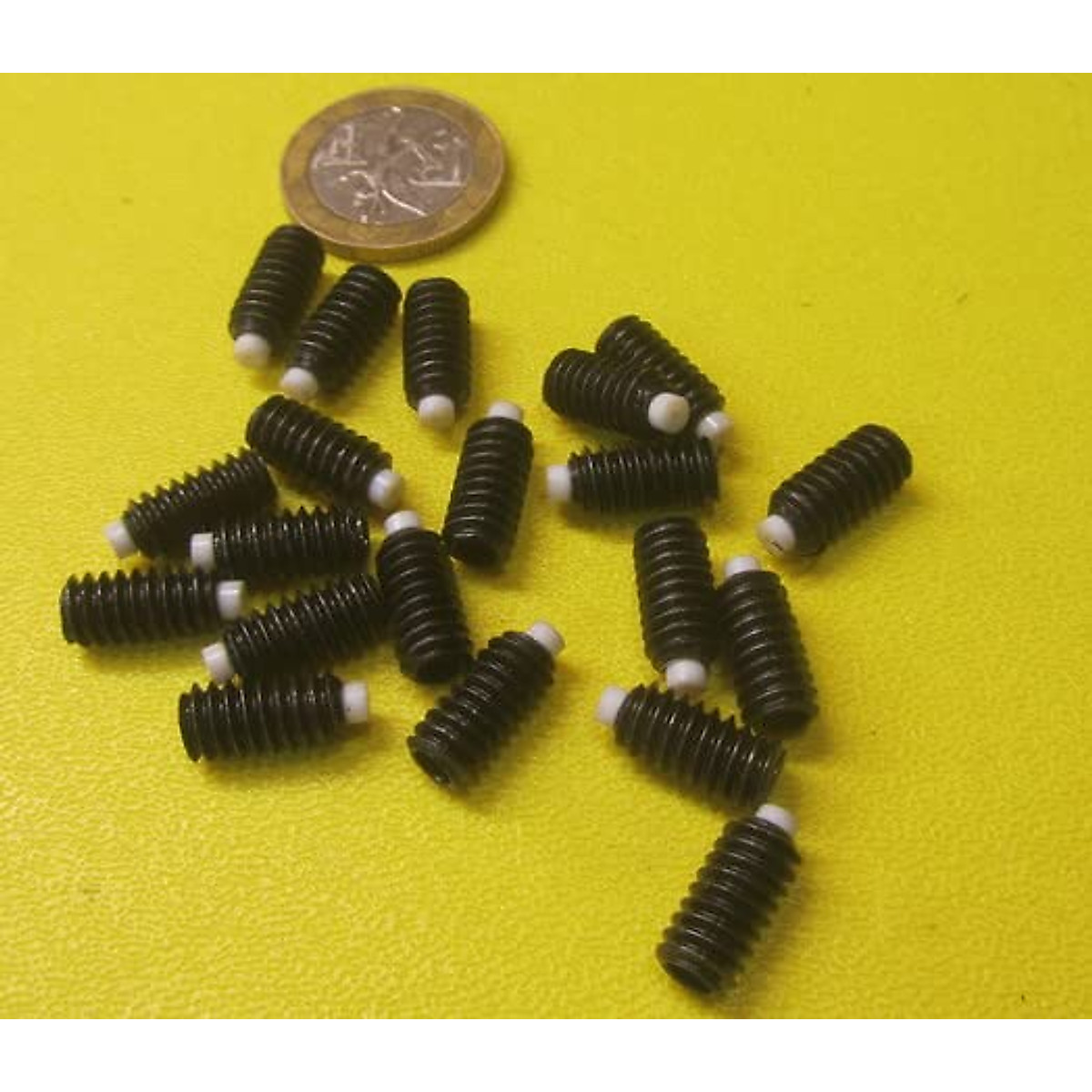 Black Oxide Steel Nylon Tip Set Screw 1/4"-20 x .500" Thread Length 20 pcs
