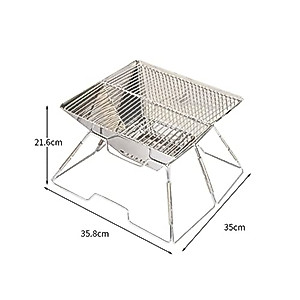 CLISPEED Tabletop Grill Outdoor Griddle Grill Folding Charcoal Grill outdoor charcoal grill portable barbecue grill Stove Burner: 1 Outdoor Grills Portable Grills