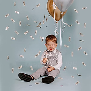 Large Confetti Cannon Bulk - 4 Pack Small 100 Dollar Bill Money Confetti Popper Cannon | Party Poppers Confetti Shooters Gun | Money Confetti Cannon | Confetti Money Cannon for Celebrations, Birthday | Confetti Popper Gun | Money Confetti Tube