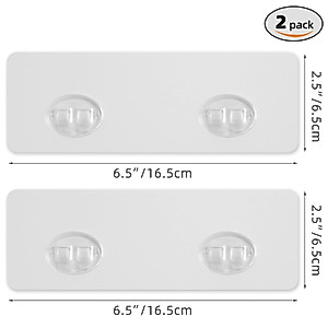 FLCITY 2 Pack Shower Caddy Adhesive Replacement, No Drilling, Strong Self Adhesive Shower Shelves for Bathroom Wall Hocks