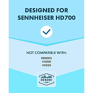 Dekoni Audio Memory Foam Replacement Ear Pads Compatible with Sennheiser HD700 Headphones (Elite Velour)