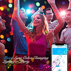 DAYBETTER Led Strip Lights 100ft (2 Rolls of 50ft) Smart Light Strips with App Control Remote, 5050 RGB Led Lights for Bedroom, Music Sync Color Changing Lights for Room Party