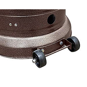 Hiland AZ 48,000 BTU Hammered Bronze Stainless Steel Patio Heater with Table