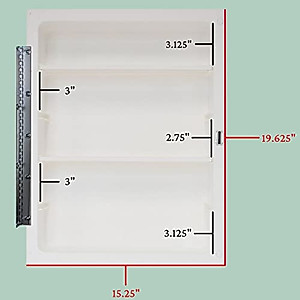 Mirrors and More 16" x 22" Medicine Cabinets for Bathroom with Mirror - Frameless Polished Edge, Recessed, Modern Home Décor, Bevel Edge, Adjustable Shelves