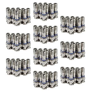 eSecure 100PCS CCTV Male BNC Compression Connector RG59 Coax Cable Adapter for Security Camera