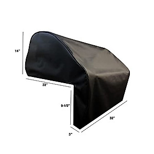 Windproof Covers 32 inch Heavy Duty Premium Vinyl Grill Cover to fit Summerset Sizzler Built-in Grill