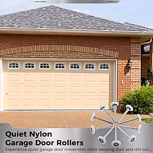 Homaisson 10 PCS 1.8'' Garage Door Rollers with 4.7-inch Stem, Quiet Garage Door Replaceable Wheel, Nylon Garage Roller Replacement, Door Roller for Garages, Barns, Warehouses