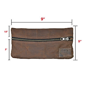 Hide & Drink, Vape Pen Accessories Kit Bag, Pouch Holder, Secure Fit, Cord Storage G Pen Soft Travel Bag, Waxed Canvas, Handmade, Honey Bourbon