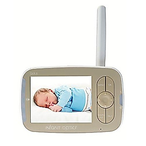 Infant Optics DXR8 v1.80 StandAlone Monitor Unit with 2X Micro-USB Power Cables Without Camera Unit MicroUSB Adapter and Battery, White
