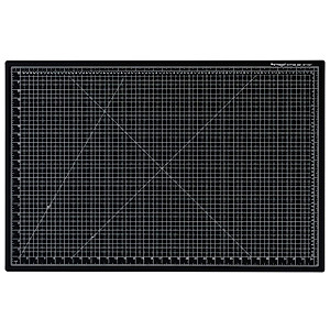 Dahle Vantage 10673 Premium Self-Healing Cutting Mat, 24"x36", 1/2" Grid, 5 Layers for Max Healing, Perfect for Crafts & Sewing, Black
