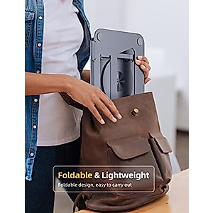 Adjustable Laptop Stand for Desk, Portable Laptop Stand with 360° Rotating Base, Ergonomic Foldable Aluminum Universal Computer Stand Compatible with Dell, HP and 10''-16'' Devices