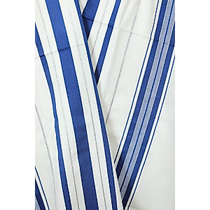 TALITANIA Traditional pure wool Tallit prayer shawl tallis gadol (Size 70 (L) 80 X 60 inches, Blue and silver Stripes)