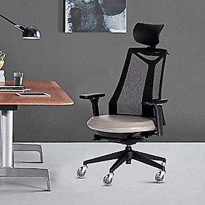 FOH Office Chair Wheels Set of 5 Heavy Duty Replacement Rubber Desk Chair Casters Best Protection for Your Hardwood Floors