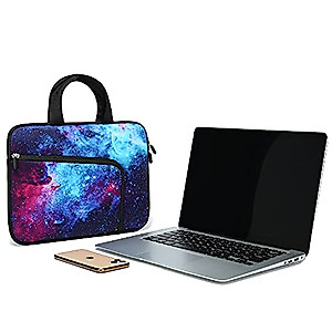 14 15 15.4 15.6 inch Laptop Handle Bag Computer Protect Case Pouch Holder Notebook Sleeve Neoprene Cover Soft Carrying Case with Extra Pockets for Dell Lenovo Toshiba HP Chromebook ASUS Acer(Galaxy)