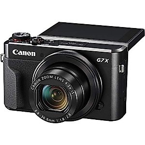 Canon PowerShot G7 X Mark II Digital Camera (1066C001), 64GB Memory Card, Card Reader, Soft Bag, Flex Tripod, Hand Strap, Memory Wallet, Cleaning Kit (International Model) (Renewed)