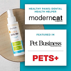 Oxyfresh Advanced Pet Dental Spray – Instant Pet Fresh Breath: Easiest No Brushing Pet Dental Solution for Dogs and Cats – Best Way to Fight Pet Plaque, Keep Teeth & Gums Healthy. 8oz.