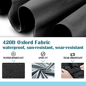 Iceberg Elf Papasan Chair Cover Waterproof,(For 47in Outdoor Papasan Chairs Covers Black) Zipper Design, Easy To Put On And Take Off, Dust Resistant Patio Furniture Seat Covers