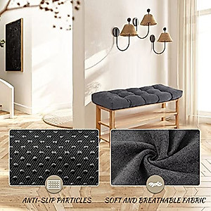 FINDEN Custom Bench Cushion, Patio Bench Cushion Indoor,Outdoor Cushions for Patio Furniture Chair Cushion Bench Pad,Bench Seat Cushion,Porch Swing Cushions Bay Window Sofa Garden Cushion