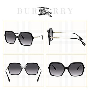 BE4324 Isabella 30018G 59MM Black/Grey Gradient Square Sunglasses for Women + BUNDLE with Designer iWear Eyewear Kit