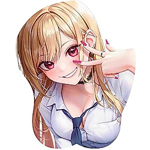 Sonsoke My Dress Up Darling Figure Wrist Support Gel Mouse Pad Ergonomic Mouse Pad Gaming 3D Mouse Pad Non Slip Mouse Pad (Kitagawa Marin 2)