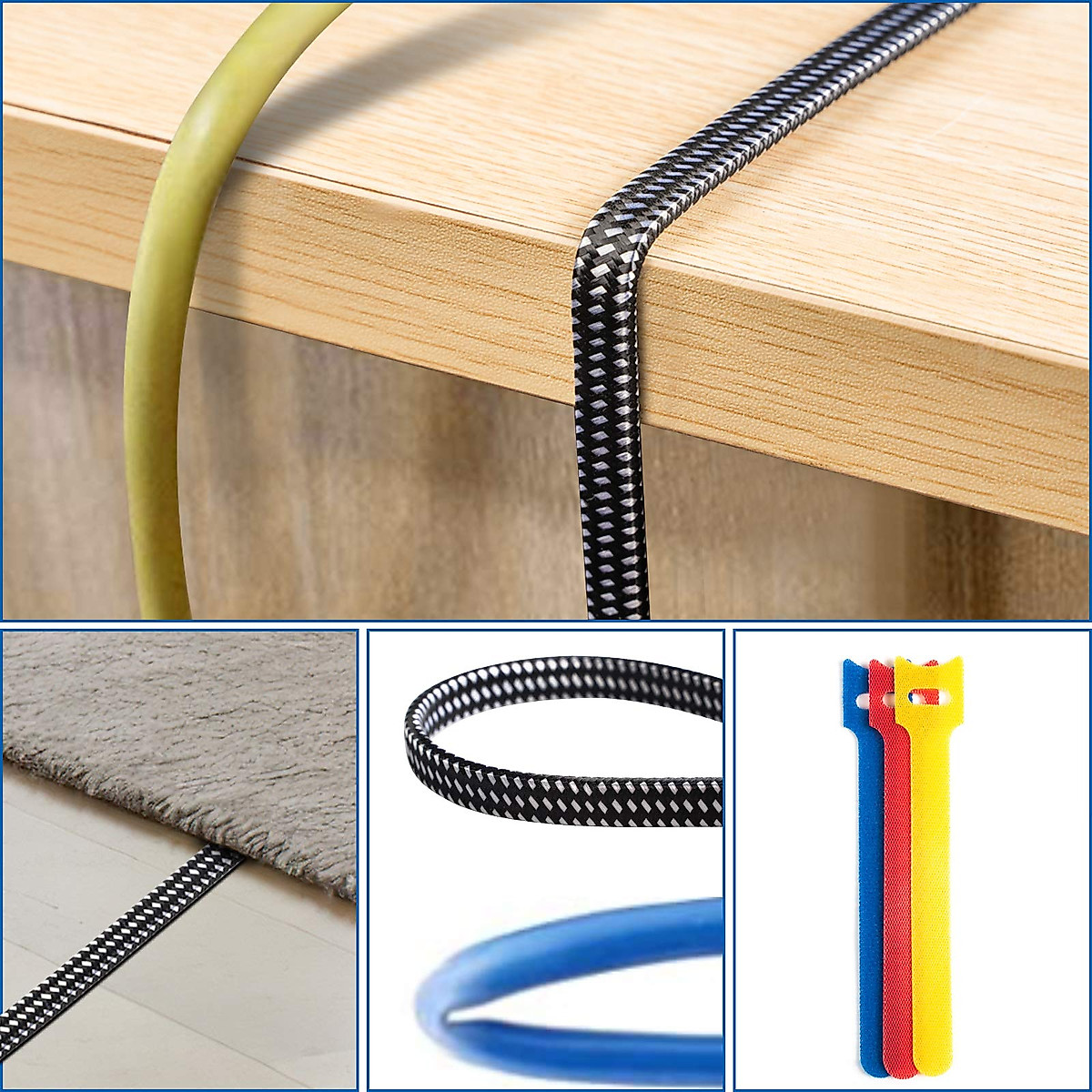 DEEGO Cat 8 Ethernet Cable 100 FT, Nylon Braided High Speed Flat Network Cable Shielded, 30AWG LAN Internet Cable 40Gbps, 2000Mhz with Gold Plated RJ45 Connector Fits Gaming, Router, Modem, PS4, PS5