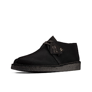 Clarks Men's Desert Trek Oxford, Black Suede, 10