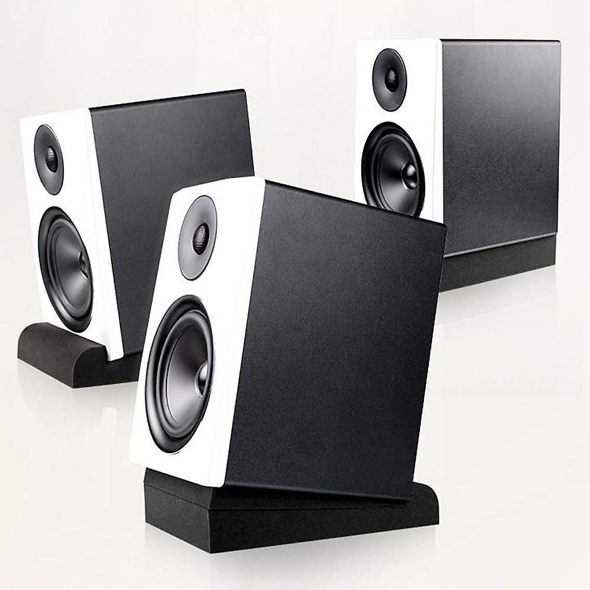 GUEQUITLEX Acoustic Isolation Pads,Studio Monitor Isolation Pads for 5'' Inch Speakers High Density Isolation Foam Pads The Most Suitable Acoustic Foams for Desktop Studio Monitor