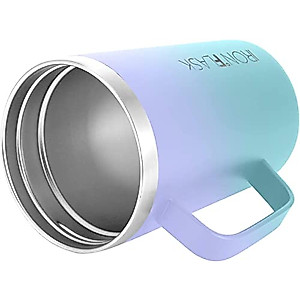 IRON °FLASK Grip Coffee Mug - 12 Oz, Leak Proof, Vacuum Insulated Stainless Steel Bottle, Double Walled, Thermo Travel, Hot Cold, Water Metal Canteen