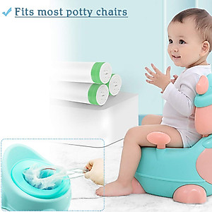 100 Pack Potty Chair Liners with Drawstring,Training Toilet Seat Potty Bags,Disposable Cleaning Bag for Kids Toddler Adults Pet Outdoors(44 x 24 cm)