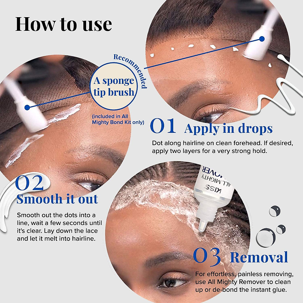 Red by Kiss All Mighty Bond Lace Front Wig Glue and Remover Kit