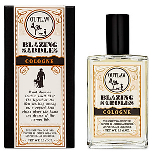 Outlaw Soaps Blazing Saddles Western Cologne | Bold Scent: Warm Leather, Gunpowder, Sagebrush, & Sandalwood | Mens & Womens Cologne