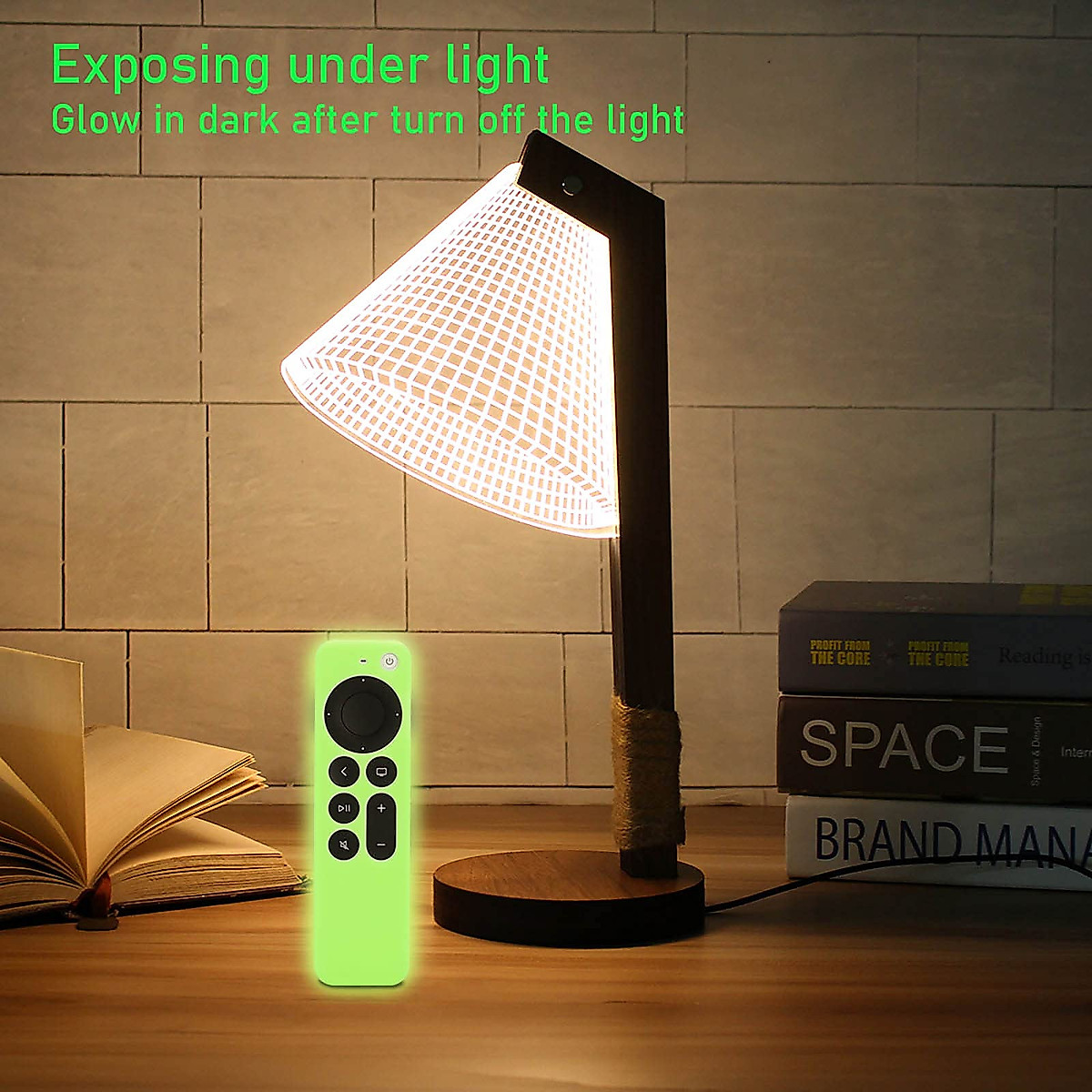 LEFXMOPHY Glow Green Remote Case Cover Replacement for New Apple 4k TV Siri 2nd 2021 Series 6 6th Generation/Siri 3rd 7 7th Gen 2022 Remote, Silicone Skin Glow in Dark with Lanyard