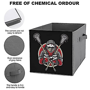 Cross Hockey Bat Collapsible Storage Bins Basics Folding Fabric Storage Cubes Organizer Boxes with Handles