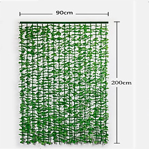 WZNING Leaf Strip Curtains, Artificial Green String Bamboo Bead Curtain Home Decoration Partition for Balconies Wall Garden Pergola, Easy to Install Interior Decoration, Home and Kitchen Decoration
