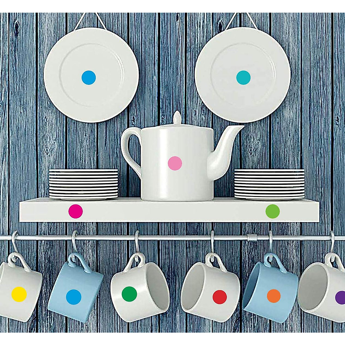 PARLAIM 1050 PCS Color Coding Labels Circle Dot Stickers,10 Color Style Colorful Coding Label Sticker for Office,Student Classroom