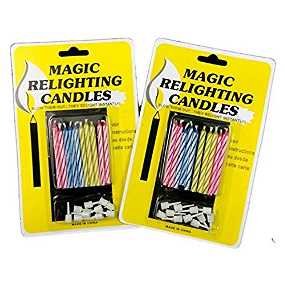 20pcs Funny Magic Trick Relighting Candle Birthday Cake Decors Party Joke Xmas Gift