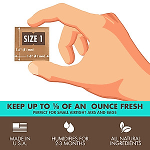 Boveda 62% Storage Humidifier Packets - 2 Way Humidity Control Packs- Size 1-20 Count Resealable Bag - Storage Container Accessories - Bulk Humidity Packs - Relative Humidity Packs - Packet