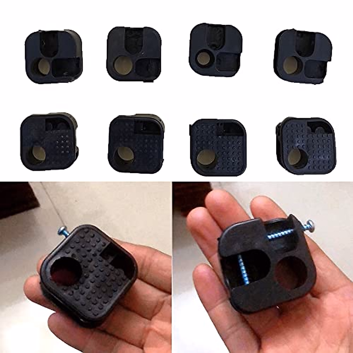 UtySty 4 Pack Folding Chair Replacement Foot with Screws Camping Outdoor Stool Outside Lawn Table Feet for Pole Swivel Joint Base Camp Fishing Seat Repair Accessories Maintenance Replace (14mm/0.55")