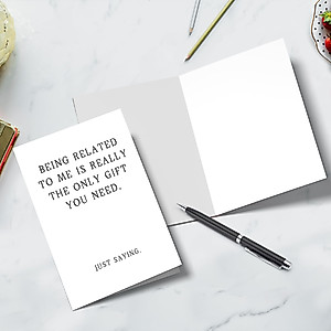 Heollaok Funny Birthday Card for Brother and Sister, Cute Joke Birthday Card for Cousin or Niece, Humor Happy Birthday Card for Family