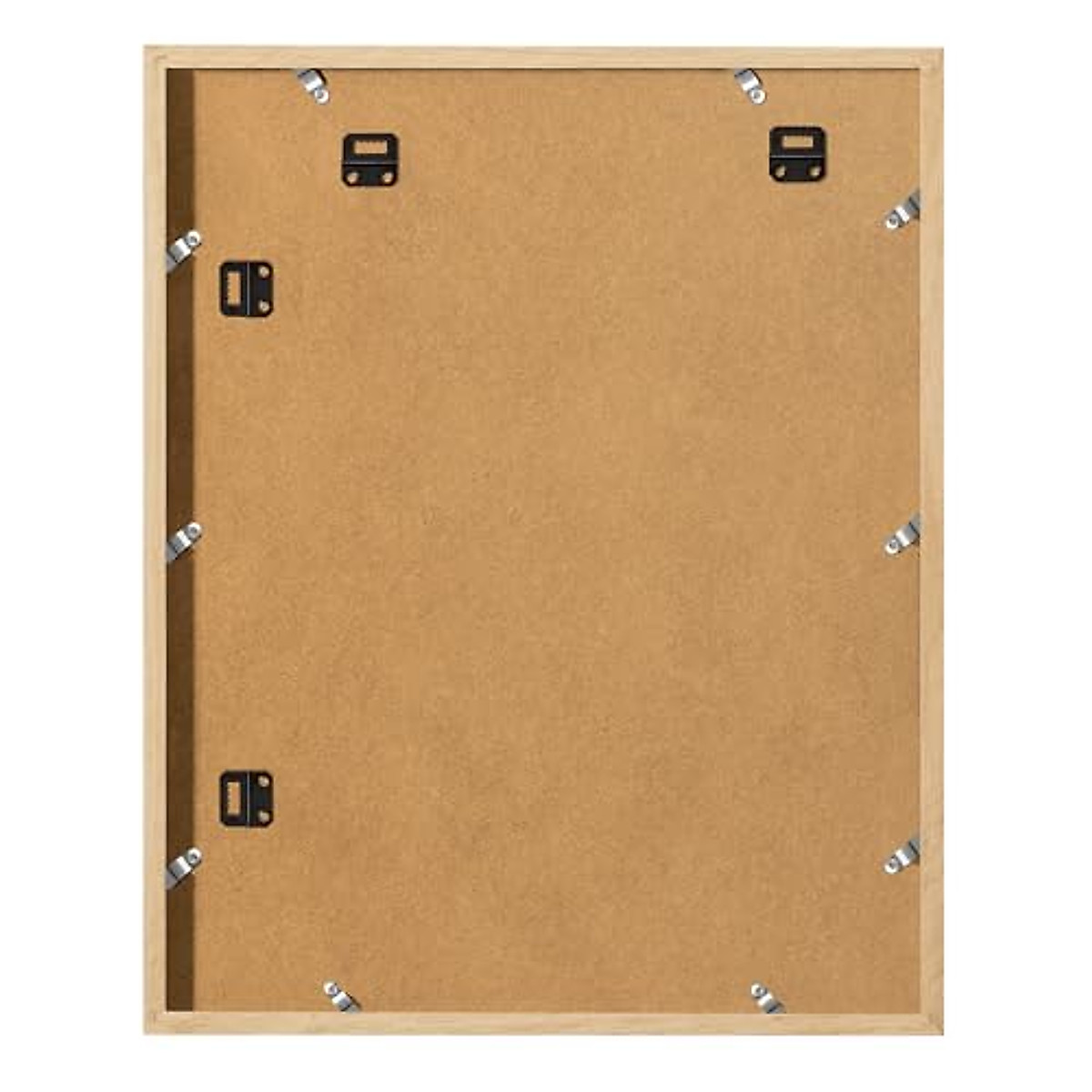 eletecpro 16x20 Picture Frame Made of Oak Wood and Reinforced Glass Displays Photos 11x14 with Mat or 16x20 without Mat, Natural Poster Frame for Modern Home Decor Horizontal or Vertical Hanging