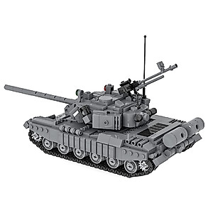 Topoo Tank Building Kit WW2 Military War Battle Tank Sets Army Vehicles Model - T-72 Russian Main Battle Tank, 776 PCS