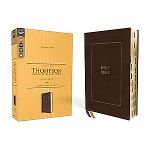 KJV, Thompson Chain-Reference Bible, Large Print, Leathersoft, Brown, Red Letter, Thumb Indexed, Comfort Print