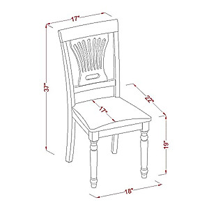 East West Furniture Avon 5 Piece Dinette Set for 4 Includes an Oval Room Table with Butterfly Leaf and 4 Linen Fabric Kitchen Dining Chairs, 42x60 Inch, Buttermilk & Cherry