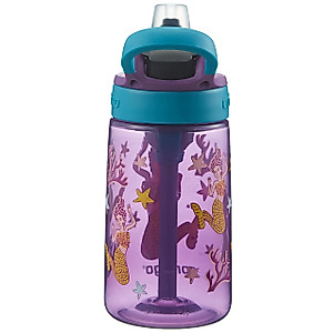 Contigo Kids’ Easy-Clean AUTOSPOUT Straw Water Bottle; BPA-free, robust water bottle; 100% leak-proof; easy-clean; ideal for daycare, preschool, school and sports; 14 oz