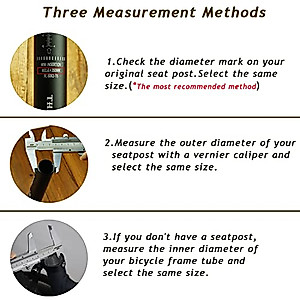 Thinvik Bike Seat Post Matte Aluminum Alloy,Length 350mm,Bicycle Seat Post Replacement for BMX MTB Road&Mountain Bike,Fixed Gear Bike Seatpost 25.4/27.2/28.6/30.4/30.8/31.6mm-27.2mm