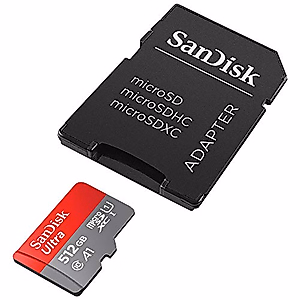 SanDisk 512GB Ultra MicroSDXC UHS-I Memory Card with Adapter - 100MB/s, C10, U1, Full HD, A1, Micro SD Card - SDSQUAR-512G-GN6MA