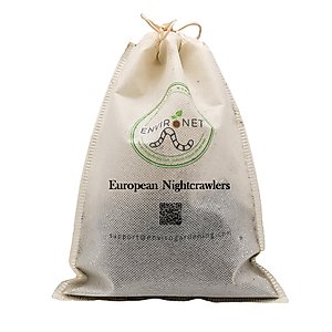 Environet Super European Nightcrawlers Premium Quality Live Worms for Fishing, Composting and Gardening, 50 Count