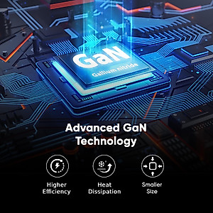 HIMAP 65W USB C Charger, GaN Pro PD Fast Charge Foldable 3 Ports Compatible with iPhone 15,14 Pro, MacBook, Samsung, Laptop, Android Devices (C Cable Included)