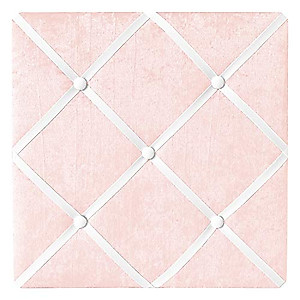 Sweet Jojo Designs Pink Fabric Memory Memo Photo Bulletin Board - Solid Light Blush Crinkle Crushed Velvet Luxurious Elegant Princess Boho Shabby Chic Luxury Glam High End Boutique for Lace Collection