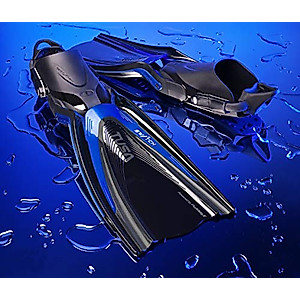 TUSA SF-0104 Hyflex Switch Scuba Diving Fins, Large, Fishtail Blue